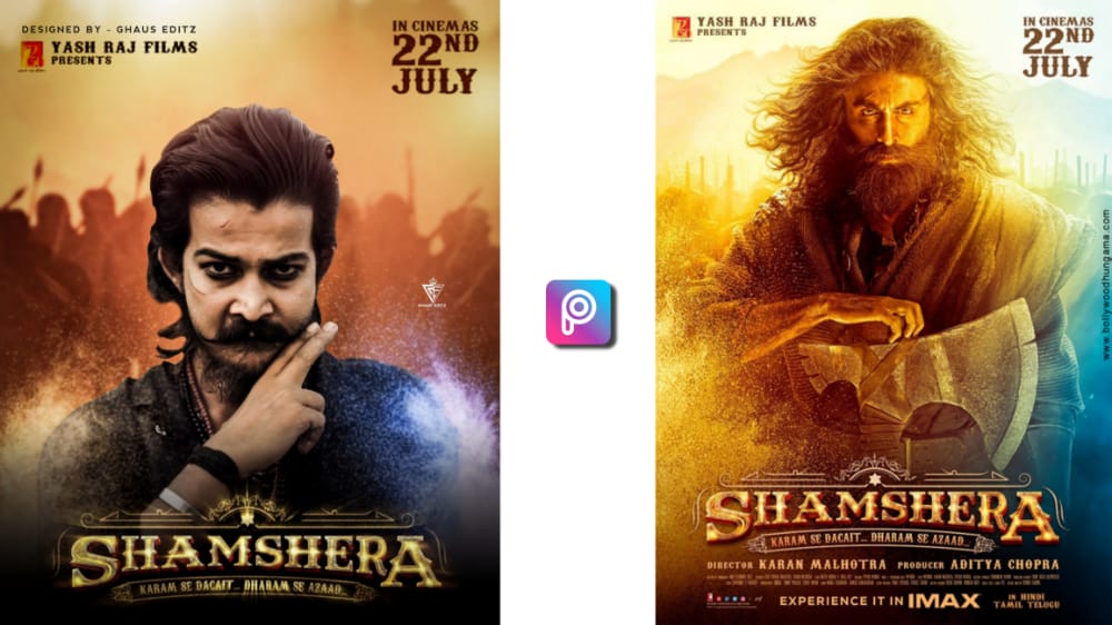 Shamshera Poster Photo Editing || Picsart Photo Editing - Ghaus Editz
