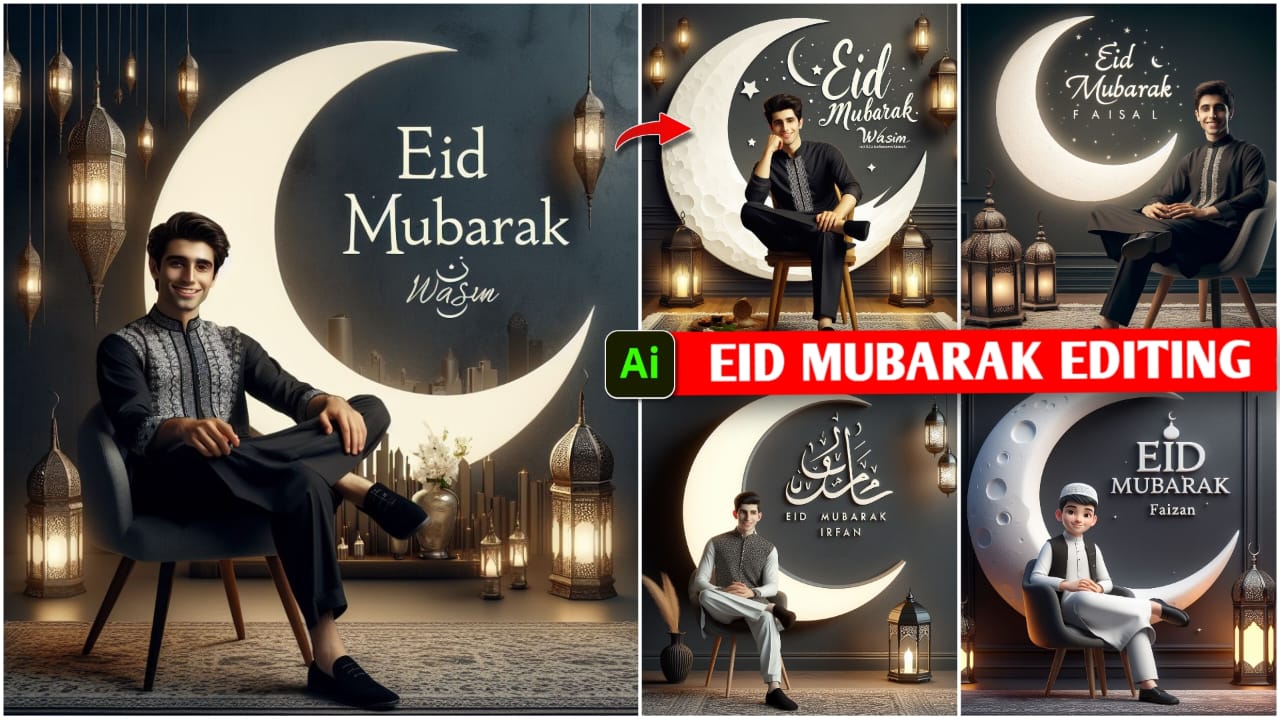 Eid Mubarak Ai Photo Editing || Bing Ai Image Generator - Ghaus Editz