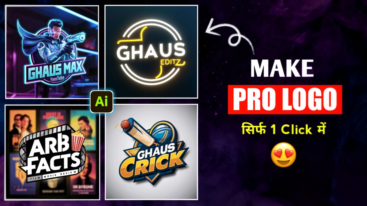 Make PRO Level Logo in One Click 🔥 || Ideogram Ai - Ghaus Editz