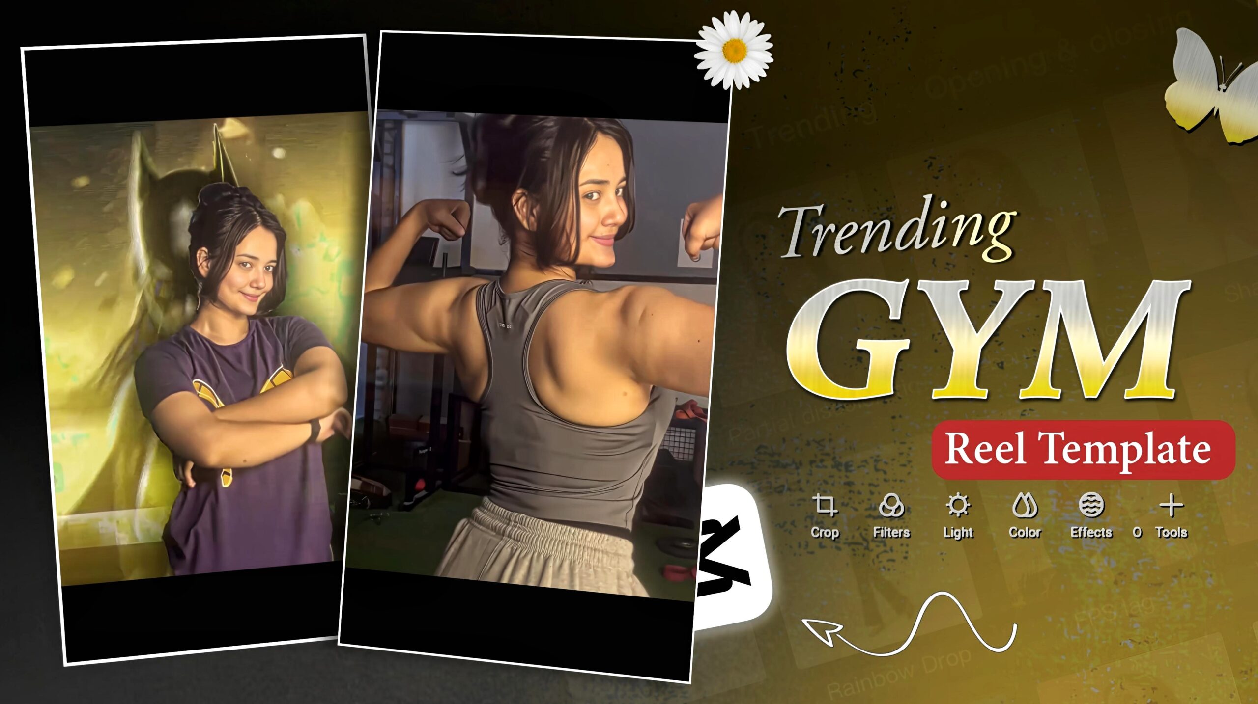 Trending GYM Reels Editing Template | New Effect Capcut Template ...
