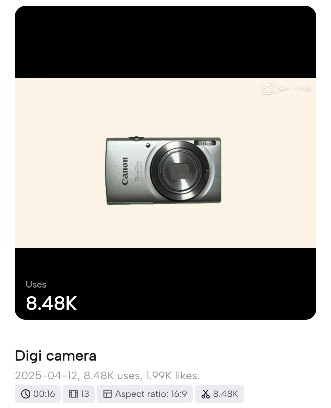 Instagram Trending Digi Camera Reels Template | Yeh Filmon Mein Ladka ...