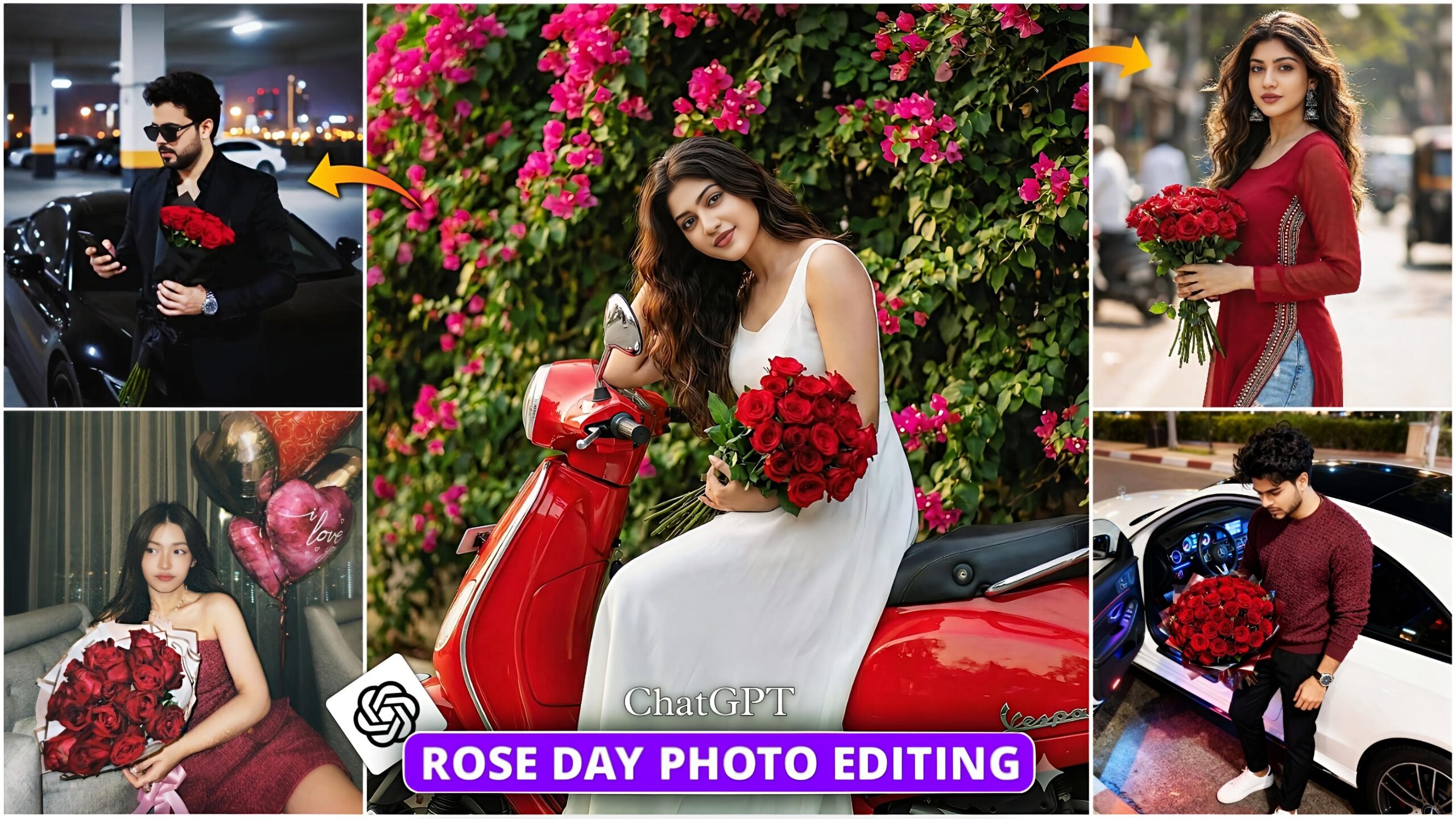 Ai ROSE Day Photo Editing Prompts | Valentine's Day ChatGPT Photo ...