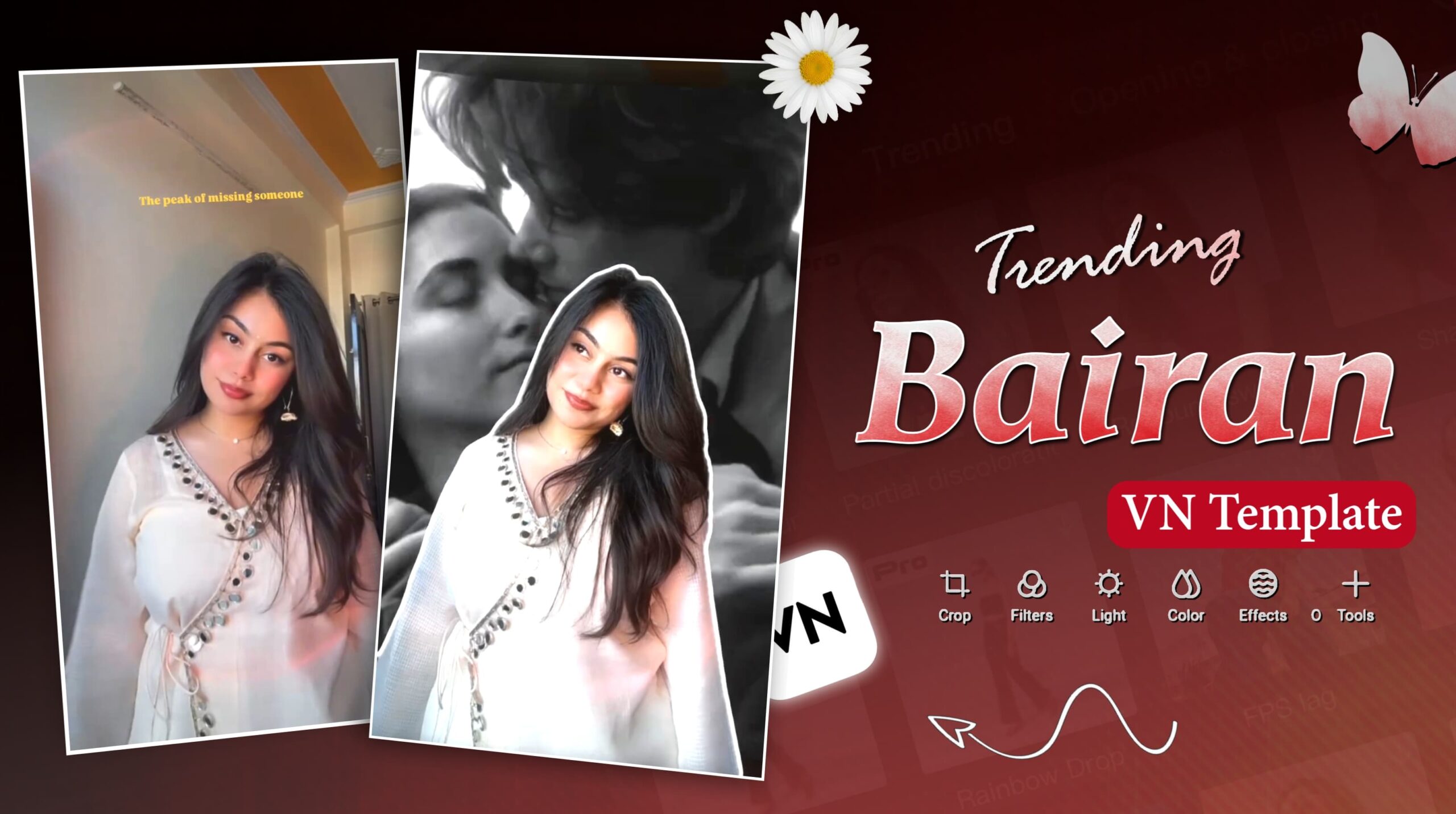 Bairan Song Reels VN Template Code | Instagram Trending Reels Editing ...