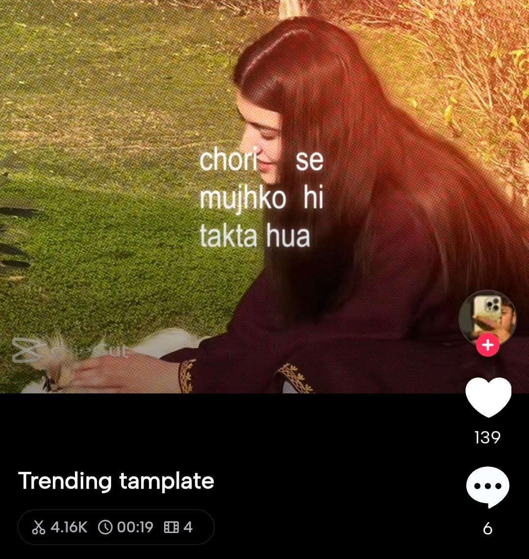 Gehra Hua Song Reels Capcut Template | Tu Chaand Hai Ek Dhadkata Hua ...